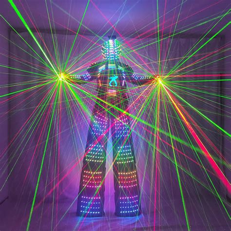 Led Predator Robot Costume Clothing Traje De Robot Suit Stilts Walker