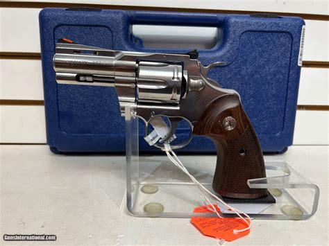 New Colt Python 3 Stainless 357 Magnum Wood Grips Model D