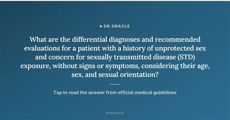 What Are The Differential Diagnoses And Recommended Evaluations For A