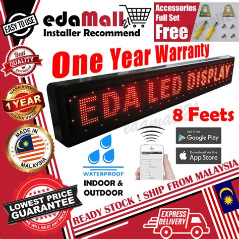 Led Display Signboard P10 Wifi Outdoor Message Running Screen Sign Board 262cm Lazada