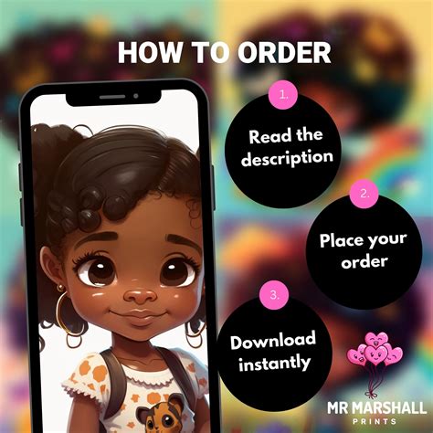 Black Girl Png Black Girl Clip Art Digital Download Bundle African