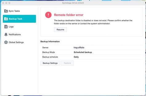 synology drive client remote folder error r synology