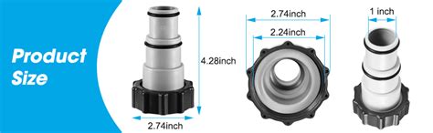 Pool Hose Adapter A W Collar Replacement For Intex Threaded Connection Pumps Pn