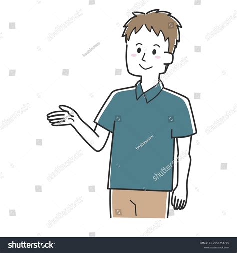 Illustration Casual Man Guiding Stock Vector Royalty Free 2058754775 Shutterstock