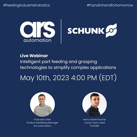Ars Automation On Linkedin Webinar Automation Robotics Flexibowl Feedingindustrialrobotics…