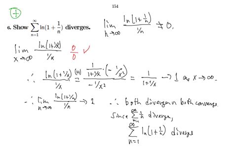 Limit Comparison Test How Did My Professor Decide On Using 1n As A