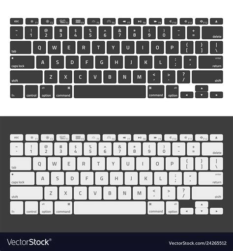 Laptop Keyboards Royalty Free Vector Image VectorStock