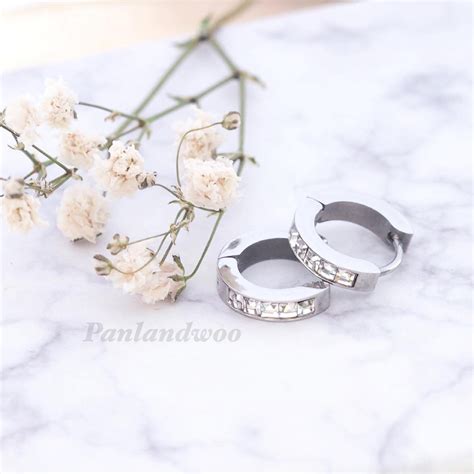 Jual Panlandwoo Anting Hoop Titanium Wanita Classic Hoop Shopee