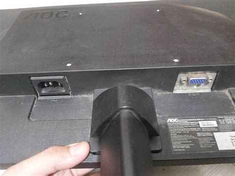 AOC INCH MONITOR VGA AND POWER PORT Computers Tech Desktops On Carousell