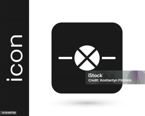 흰색 배경에 격리된 전자 회로 아이콘의 검은색 램프 벡터 개념에 대한 스톡 벡터 아트 및 기타 이미지 개념 검은색 고압 전류 주의 Istock