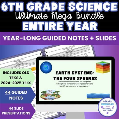 6th Grade Science Guided Notes Slides Ultimate Mega Bundle 6th Grade
