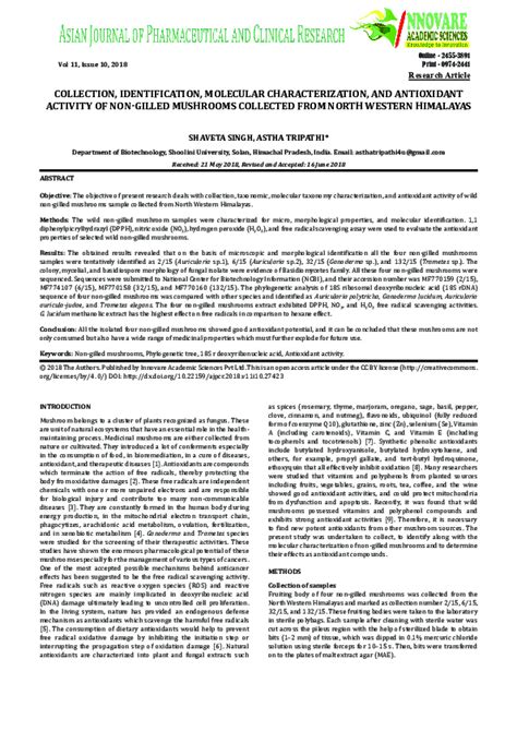Pdf Collection Identification Molecular Characterization And