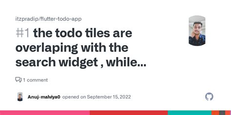 The Todo Tiles Are Overlaping With The Search Widget While Scrolling