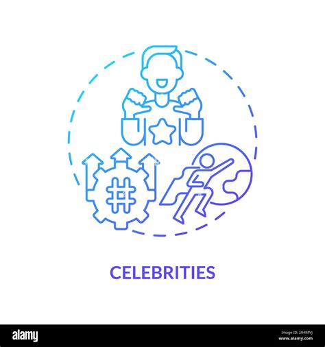 Celebrities Blue Gradient Concept Icon Stock Vector Image And Art Alamy