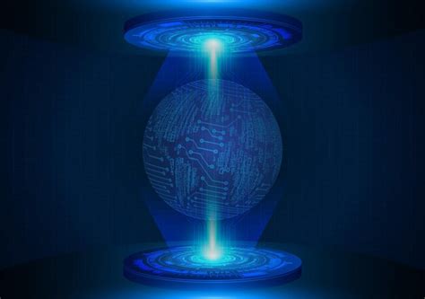 Premium Vector World Binary Circuit Board Future Technology Blue Hud Cyber Security Concept