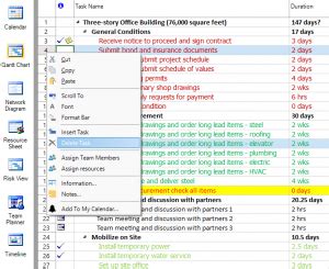 Delete Task Project Plan 365
