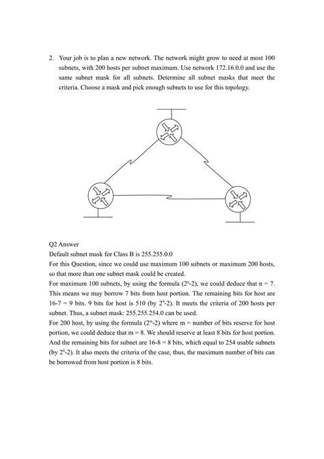 subnet questions with ans networking doc computer networking computing