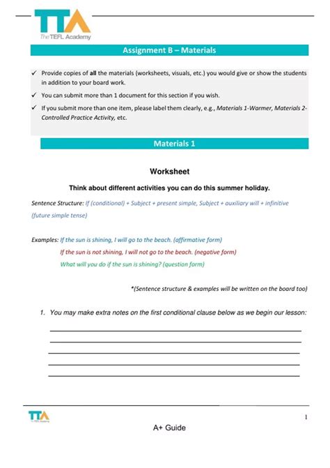 The Tefl Academy Assignment B Materials Tefl Academy Stuvia Us