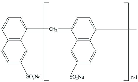 Chemical Structural Diagram Of Sulfonated Naphthalene Formaldehyde