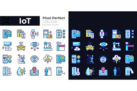 IoT Pixel Perfect Light And Dark Theme Graphic By Bsd Studio Creative Fabrica