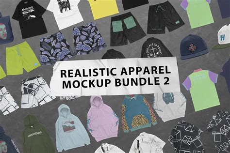 Apparel Realistic Mockup Bundle 2 Bulk Product Mockup Generator