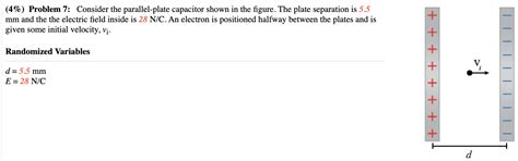 Solved Problem Consider The Parallel Plate Chegg Com