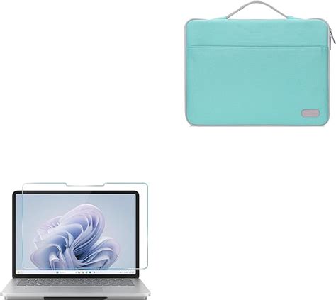 Amazon Com ProCase Laptop Sleeve Case Mint Green Bundle With 1 Pack Tempered Glass Screen