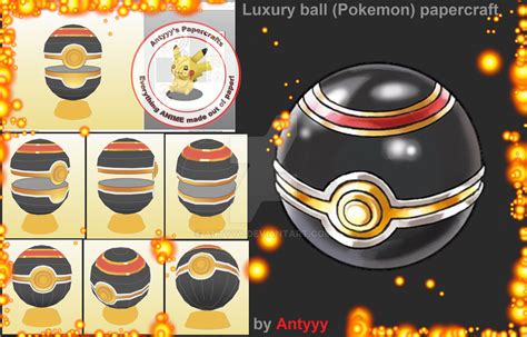 Luxury Ball Pokemon Papercraft By Antyyy On Deviantart