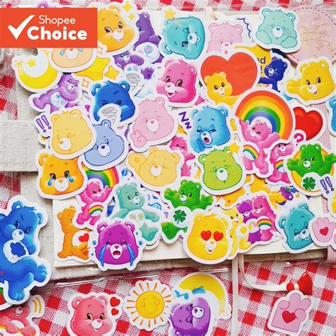 สติกเกอร์ ลายหมีน่ารัก สีรุ้ง สําหรับตกแต่งสมุดภาพ คอมพิวเตอร์ Diy จํานวน 100 ชิ้น Shopee Thailand