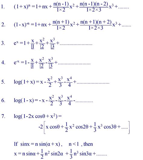 Algebraic Series Expansion Formula Formula In Maths