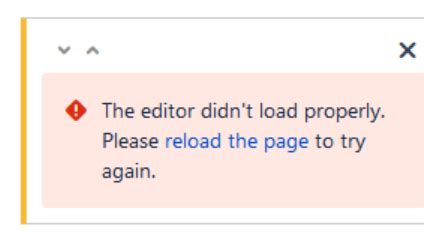 Adding An Inline Comment In Confluence Throws A Pop Up Error The Editor Didn T Load Properly