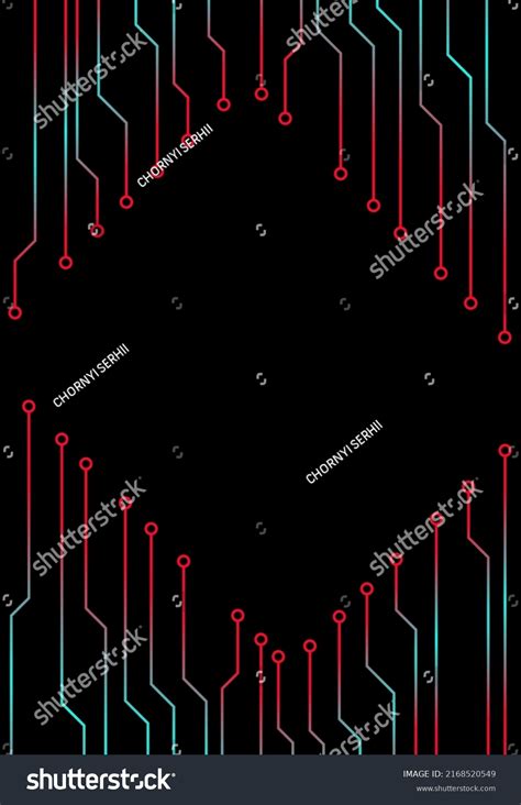 Microcircuit Background Microprocessor Electronic Circuit Vector Stock Vector Royalty Free