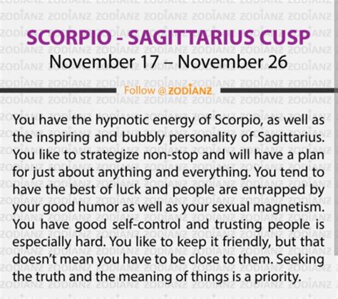 Scorpio Sagittarius Cusp Zodiac Sign