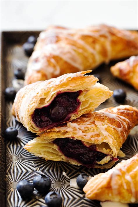 Blueberry Turnovers With Puff Pastry Homemade In The Kitchen