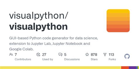 Github Visualpythonvisualpython Gui Based Python Code Generator For Data Science Extension