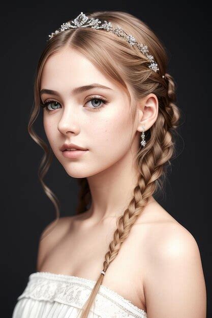 Premium Ai Image A Girl With A Braided Hair