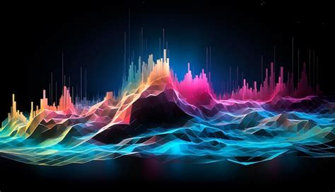 Premium Ai Image Data Visualization Neon Abstract Background