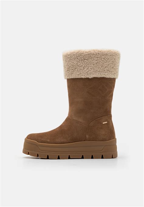 Geox Spherica Winter Boots Mudbrown Uk
