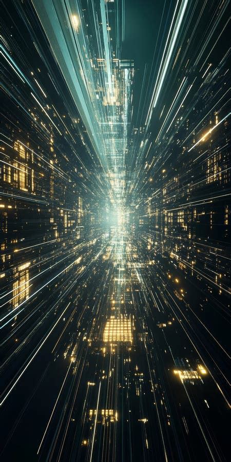 Abstract Data Mesh Artwork Featuring Realistic Volumetric Elements In A Dynamic Space