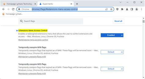 Chrome Google Is Adding A Permissions Tab To The Extensions Menu GHacks Tech News