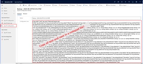 How To Backup And Restore Email Parser Configuration And Parsing Rules Zap Objects