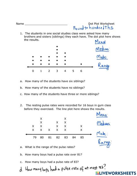 Dot Plot Worksh Free Interactive Worksheets 3534064
