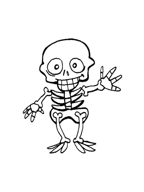 Coloriage Squelette Amusant