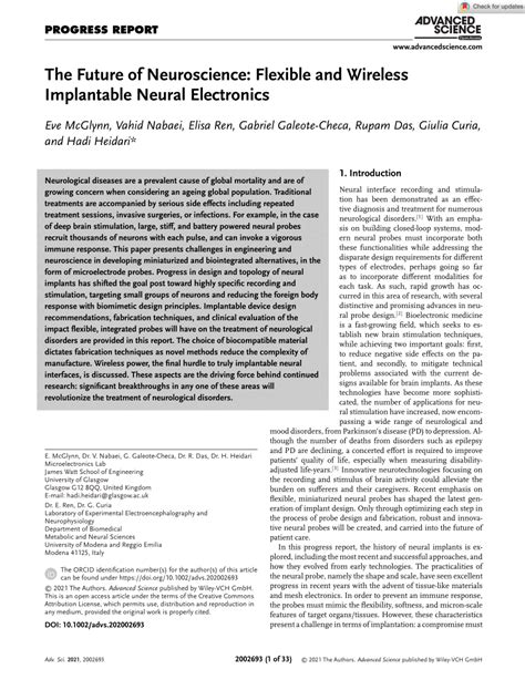 Pdf The Future Of Neuroscience Flexible And Wireless Implantable Neural Electronics