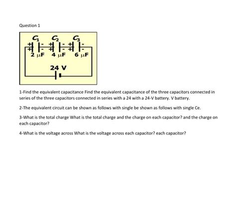 Solved Question Find The Equivalent Capacitance Find The Chegg