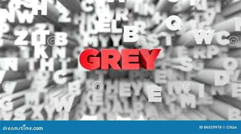 Grey Red Text On Typography Background 3d Rendered Royalty Free Stock Image Stock
