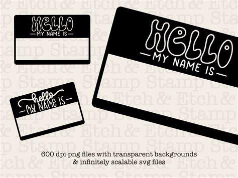 Hello My Name Is Svg Name Tag Svg Hello Svg Baby Svg Cute Cutting Machine Files