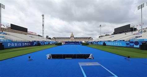 레쟁발리드를 배경으로 마련된 양궁경기장