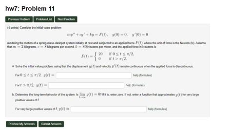 Solved Hw7 Problem 11 Previous Problem Problem List Next Chegg Com