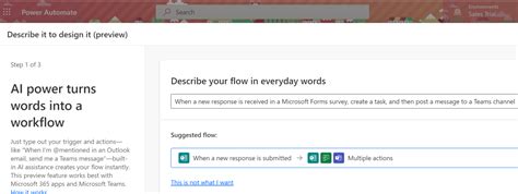 New In Power Automate Describe It To Design It Preview